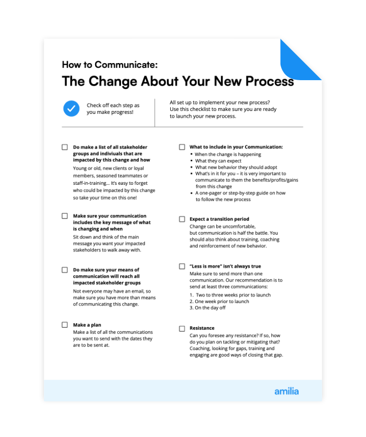 Download Our Complementary Change Communications Checklist